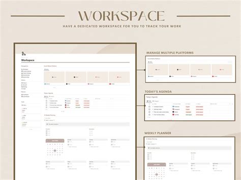 Content Creator Notion Template Social Media Planner Instagram Youtube Tiktok Facebook Planner