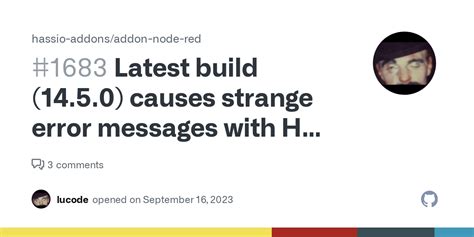 Latest Build 1450 Causes Strange Error Messages With Ha 20239 · Issue 1683 · Hassio Addons