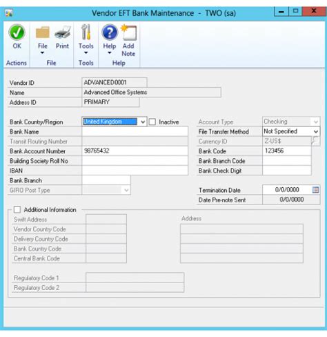 HSBC BACS EFT File Dynamics GP Prospr Business Software Just Got