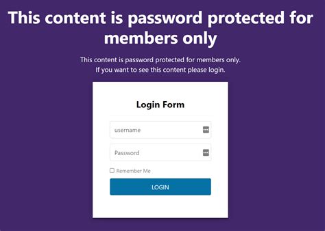 Wp Edit Password Protected Create Password Protect Pages And Design Password Protected Form