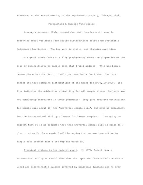 Pdf Forecasting A Chaotic Time Series