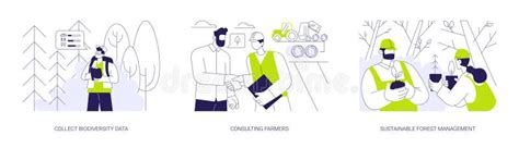 Conservation Scientists Abstract Concept Vector Illustrations Stock