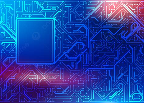 Computer Light Effect Technology Theme Blue Cool Electronic Background Computer Electron Light