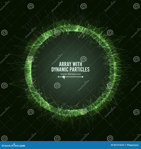 Array Vector With Splash Particles Big Data Complex Digital Abstract Background Glowing