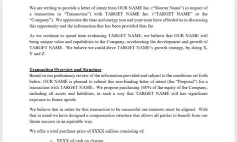 Letter Of Intent Loi Template All The Key Terms Included In An Loi