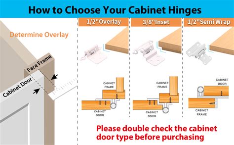 Cabinet White Hinges Overlay 50 Pack 25 Pairs Self Closing Flush Face Mount Cabinet Hinge