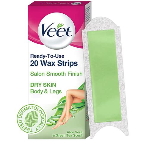 Veet Ready To Use Wax Strips Full Body Waxing Kit For Dry Skin 20
