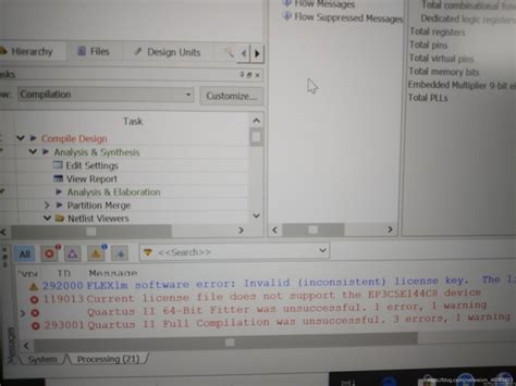 Quartus Ii 无法正常编译和仿真error 119013 Current License File Does Not Supp Csdn博客