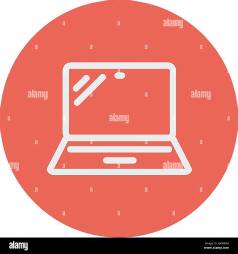 Laptop Thin Line Icon Stock Vector Image And Art Alamy