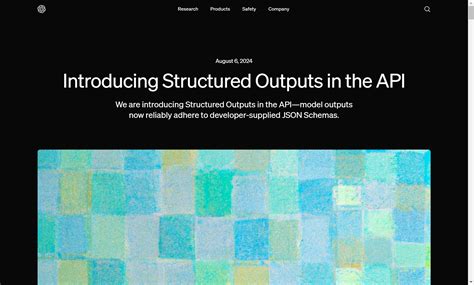 Comment Section For Introducing Structured Outputs In The Api Openai