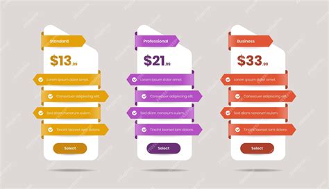 Premium Vector Abstractly Designed Modern Pricing Comparison Layout With Three Options