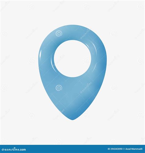 3D Realistic Location Map Pin Gps Pointer Vector Stock Vector