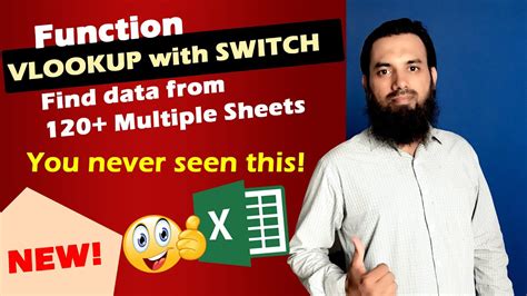 excel vlookup formula with switch function find data 120 worksheets youtube