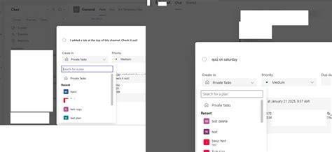 create planner task from chat message or teams post only showing to do
