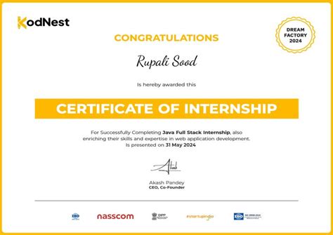 Rupali Sood On Linkedin Java Fullstack Internship Kodnest