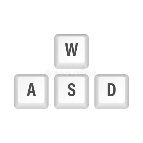Wasd Computer Keyboard Buttons Desktop Interface Web Icon Gaming And Cybersport Stock Vector