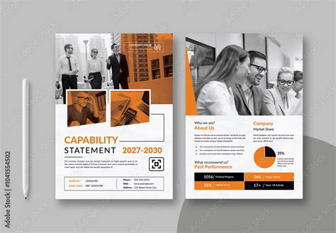 Capability Statement Layout Stock Template Adobe Stock