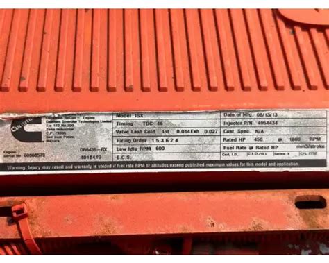 Cummins Isx Engine Assembly In Elkton Maryland 999999 P 85934