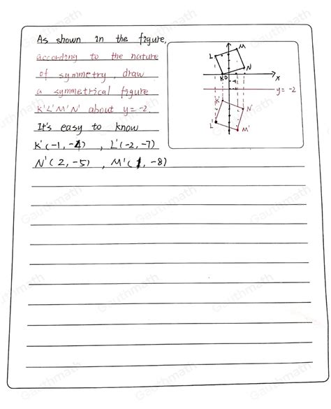 Solved Select The Graph Of The Image Of Square Klmn After A Reflection