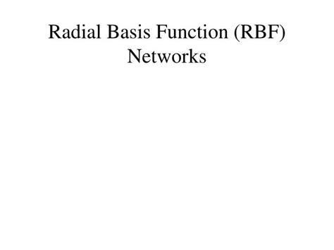 Ppt Radial Basis Function Rbf Networks Powerpoint Presentation