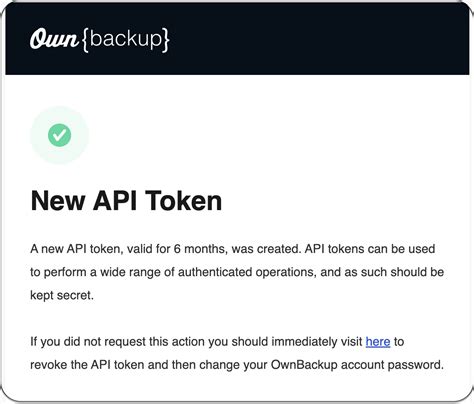 Managing An Api Token For Your Ownbackup Account Ownbackup Portal