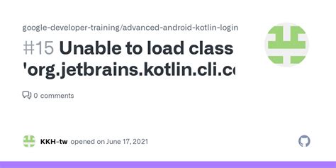 Unable To Load Class Org Jetbrains Kotlin Cli Common PropertiesKt