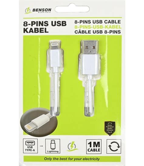 Mobiele Oplader USB Naar Lightning Kabel 1 Meter Wit SuperSoldi