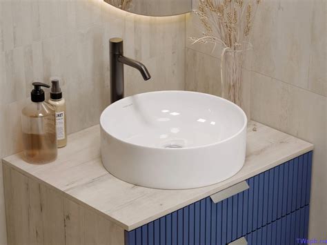 Круглая накладная раковина Sanita Luxe Best Slim — T-WAY