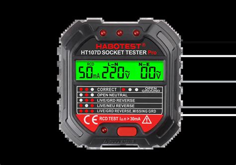 Socket Tester With Digital Display Habotest HT107D Wasserman Eu