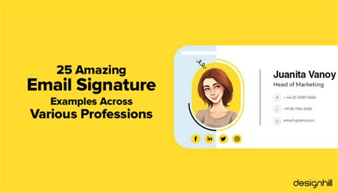 25 Amazing Email Signature Examples Across Various Professions Designhill