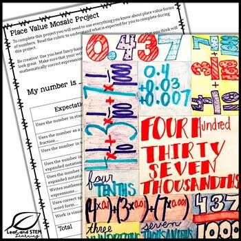 Expanded Notation Of Decimals Activities By Leaf And STEM Learning