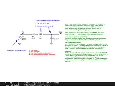 Rlc Resonance Circuit Lab Report Circuit Diagram