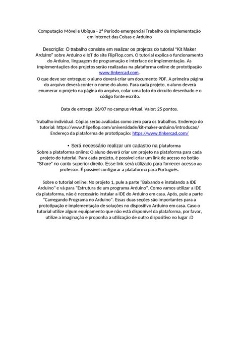 Dez Projetos Tinkercad Docsity