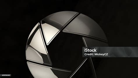 영화 카메라 아이리스 기호입니다 사진 렌즈 기호 3 차원 렌더링 금속에 대한 스톡 사진 및 기타 이미지 금속 기업 재무와 산업 디자인 Istock