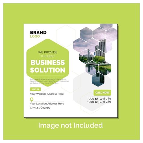 기업 소셜 미디어 포스트 템플릿 디자인 프리미엄 벡터