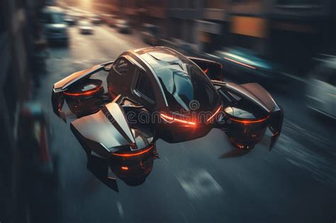 Flying Passenger Train Future Concept Generative Ai Stock Illustration Illustration Of