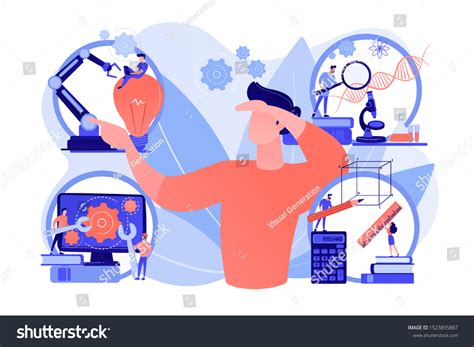 Multidisciplinary Teaching Method Modern Learning System Stock Vector