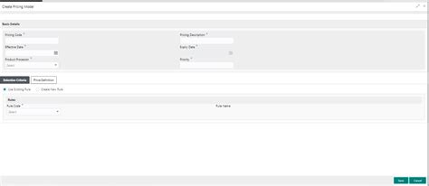 Create Pricing Model