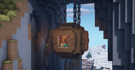 Hanging House Using Grindstones As Chains Minecraft Minecraft