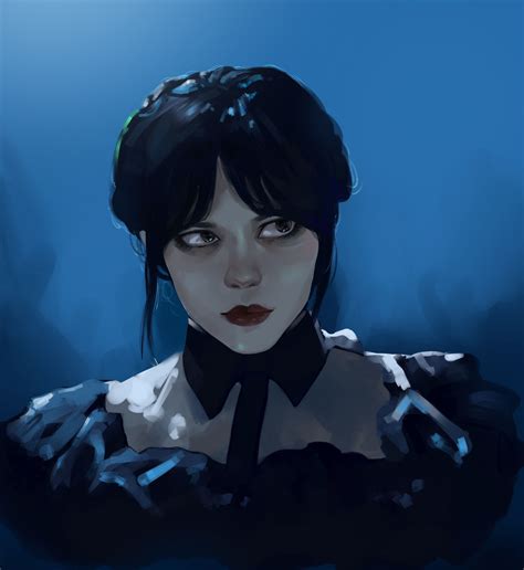 Fanart Wednesday Addams By Minapone On Deviantart
