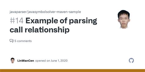 Example Of Parsing Call Relationship · Issue 14 · Javaparserjavasymbolsolver Maven Sample · Github