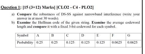 solved question 1 [15 3 12 marks] [clo2 c4 plo2] a