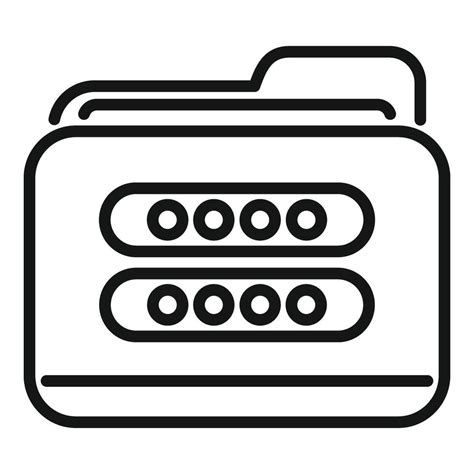 Folder Password Icon Outline Vector Data Secure 38949854 Vector Art At Vecteezy