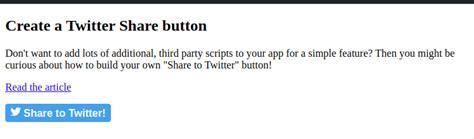 How To Add A Twitter Button To Your Website With Html Css And Javascript Dev Community