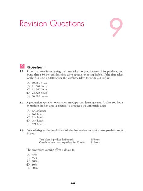 Learning Curve Exercises Pdf Forecasting Learning