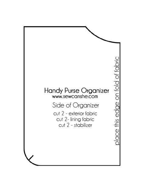 Handy Purse Organizer Pattern Pieces Pdf