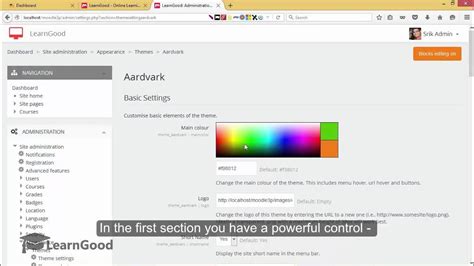 Moodle Administration Tutorial Even More On Theme Customization Youtube