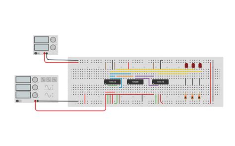 Circuit Design Synchronous Counter Tinkercad