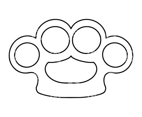 Brass Knuckles Svg Brass Knuckles Cut File Street Fighting Etsy