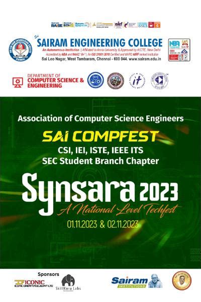 Computer Science And Engineering Cse Sri Sairam Engineering College